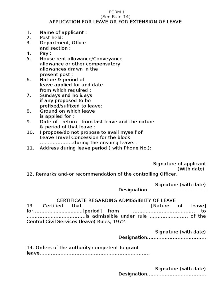 Earned Leave and Departure Form | PDF