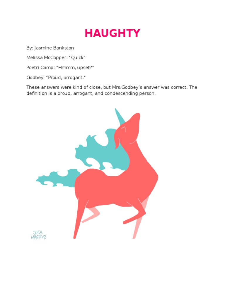 Definition of Haughty Explained | PDF