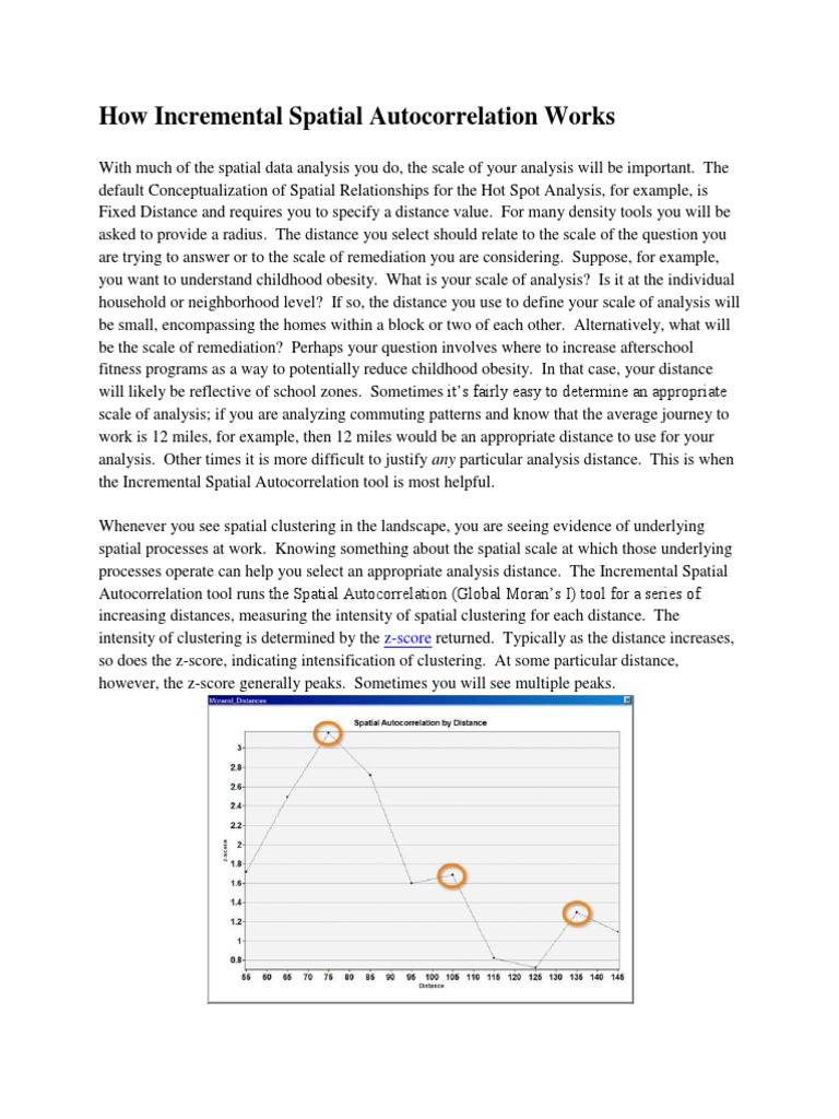 Learn More About Incremental Spatial Autocorrelation | PDF | Spatial Analysis | Cluster Analysis