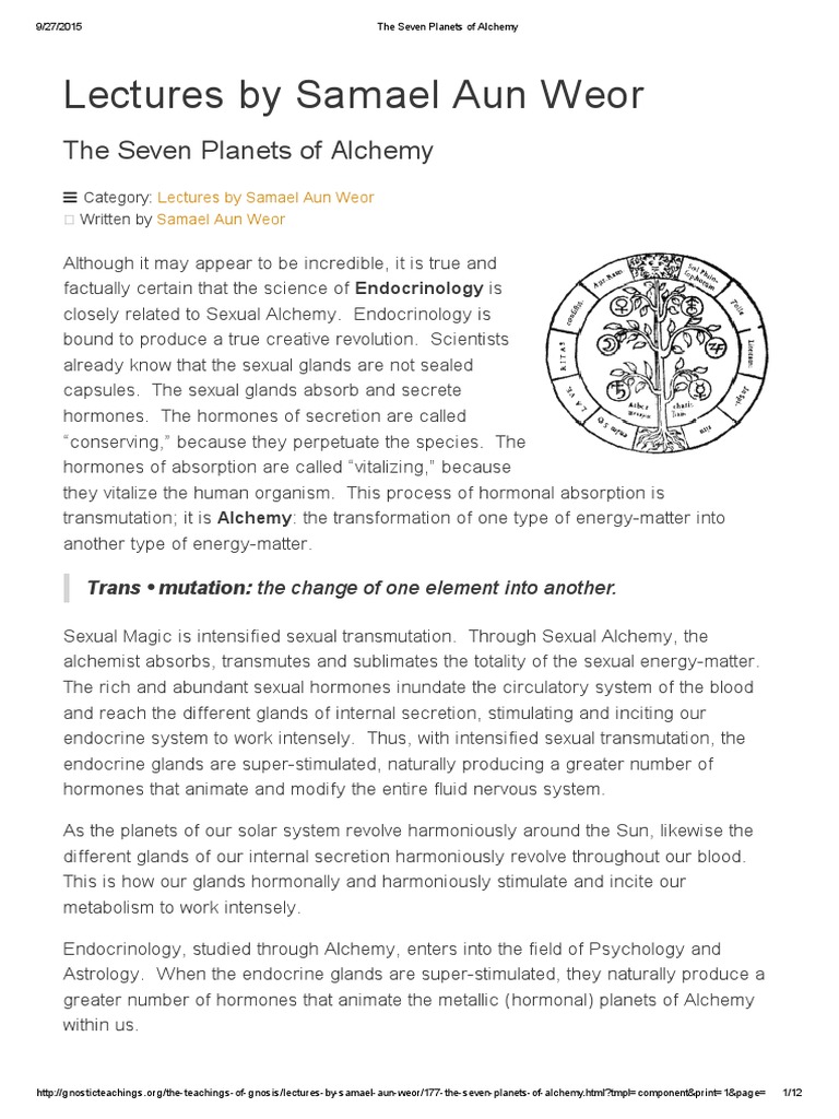 The Seven Planets of Alchemy | PDF | Alchemy | Science