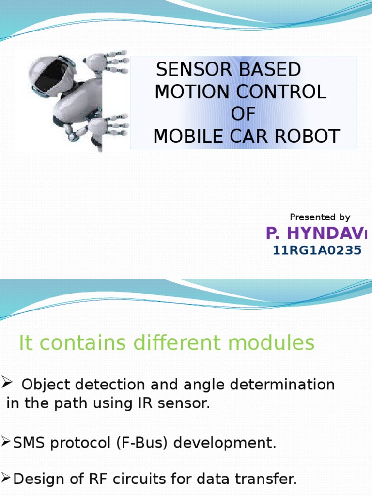 Sensor Based Motion Control OF Mobile Car Robot | PDF | Electronic ...