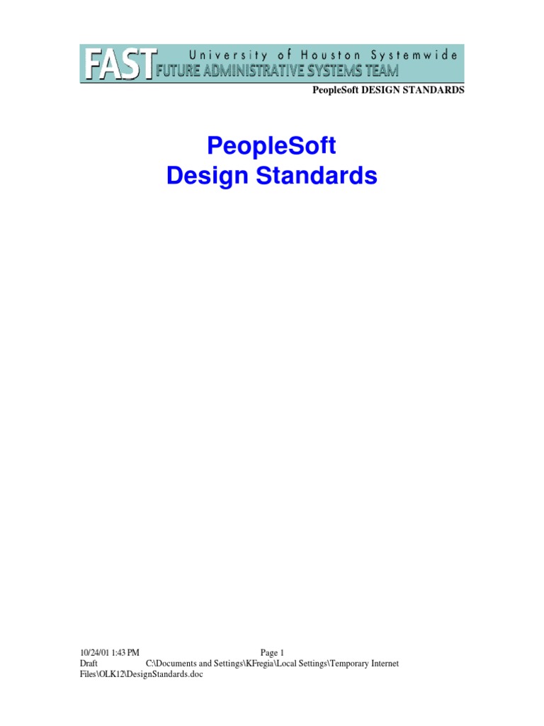 PeopleSoft Design Standards | PDF | Databases | C (Programming Language)