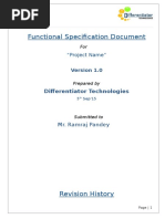 FSD Template 1 | PDF | Specification (Technical Standard) | Usability