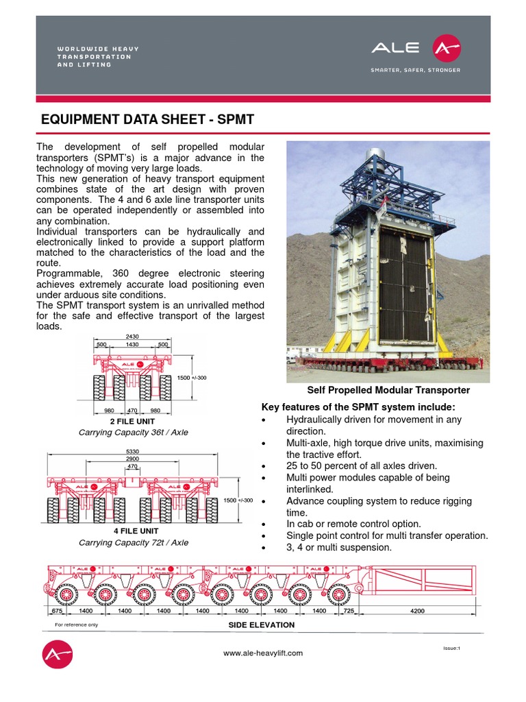 Equipment Data Sheet - SPMT | PDF