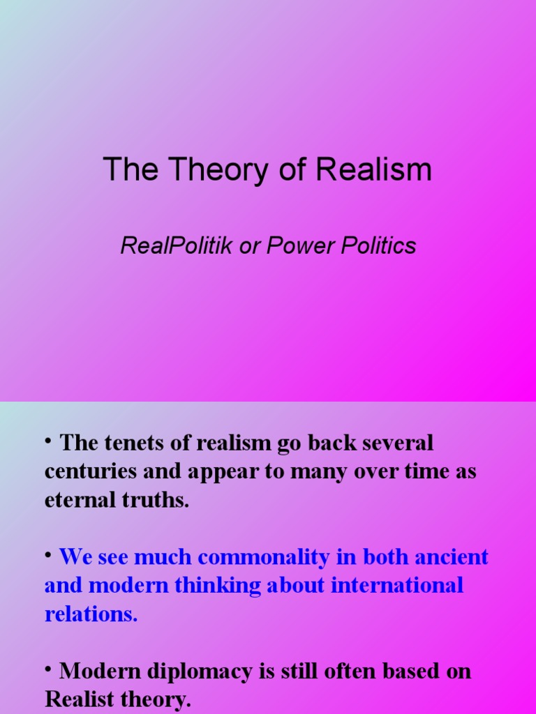 Realism and Neo-Realism | PDF | International Relations | Rationality