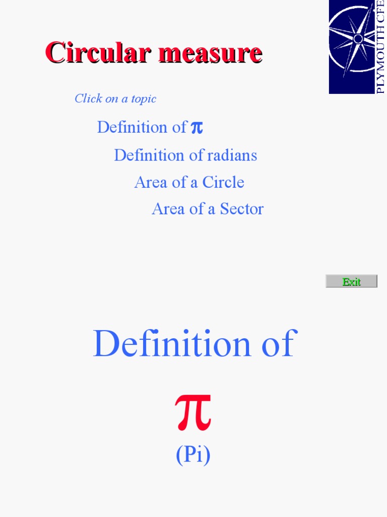 Circular Measure | PDF | Circle | Pi