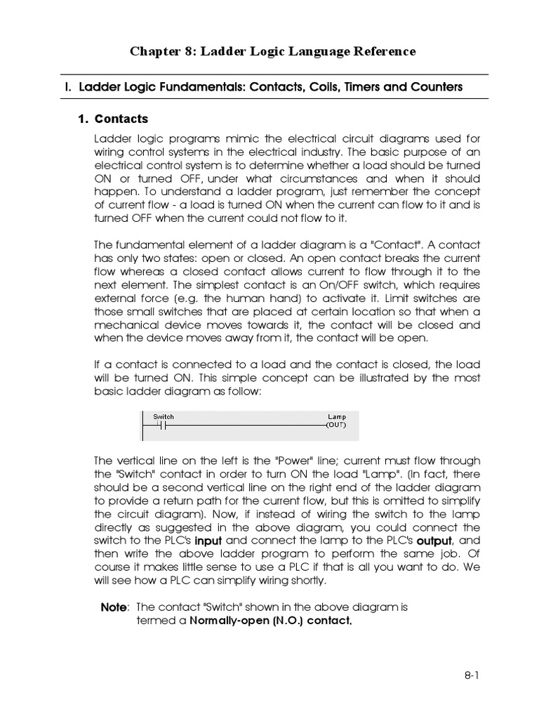 Chapter 8 Ladder Logic | PDF