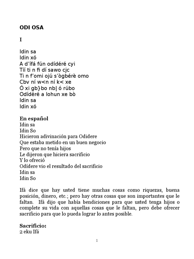 Odi Osa - 16 Caminos | PDF | Religión y creencia | Alimentos