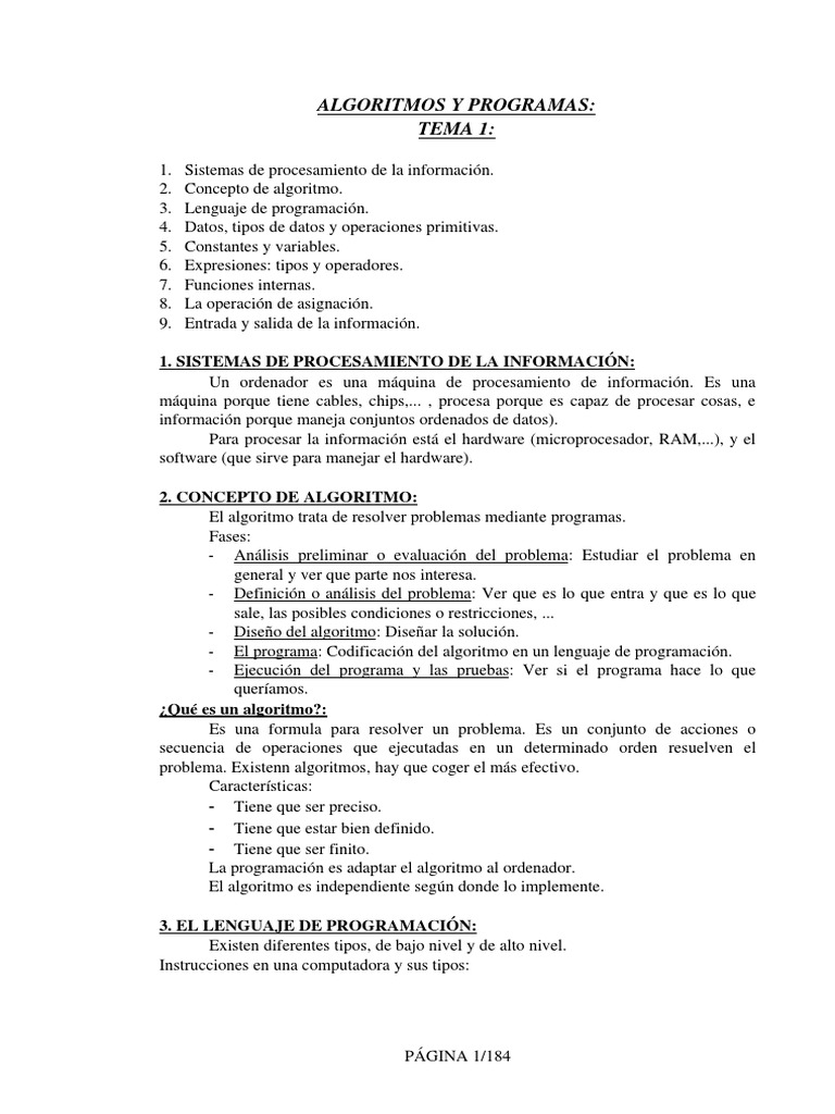 UOC - Fundamentos de Programación - Algoritmos & Programas | PDF ...