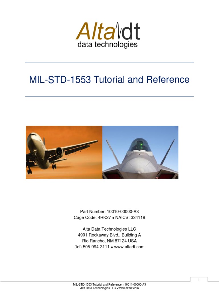Alta MIL STD 1553 Tutorial and Reference | PDF | Communications ...