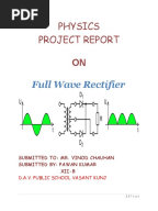 Class 12 physics project on full wave bridge rectifier | Rectifier ...