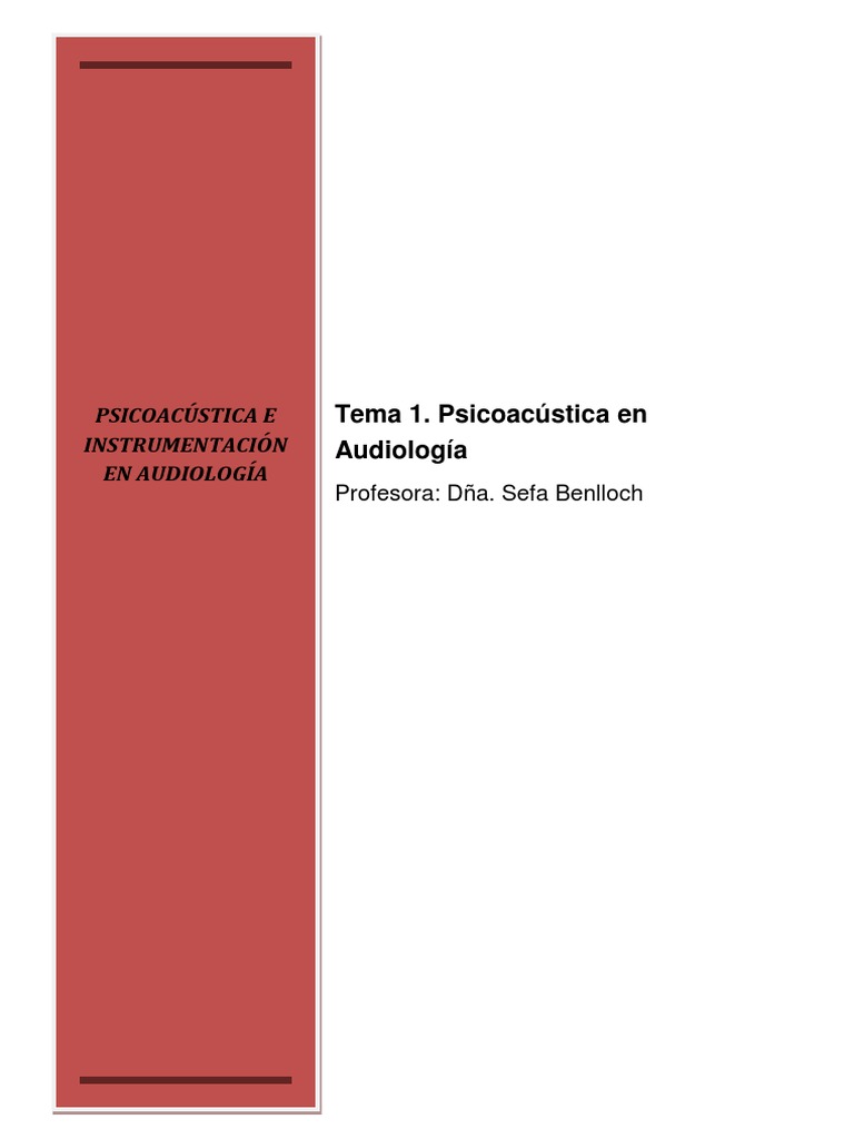 Psicoacustica Psicoacústica | PDF | Decibel | Olas