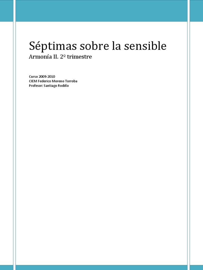 Séptimas Sobre La Sensible | PDF | Acorde (Música) | Escala (música)