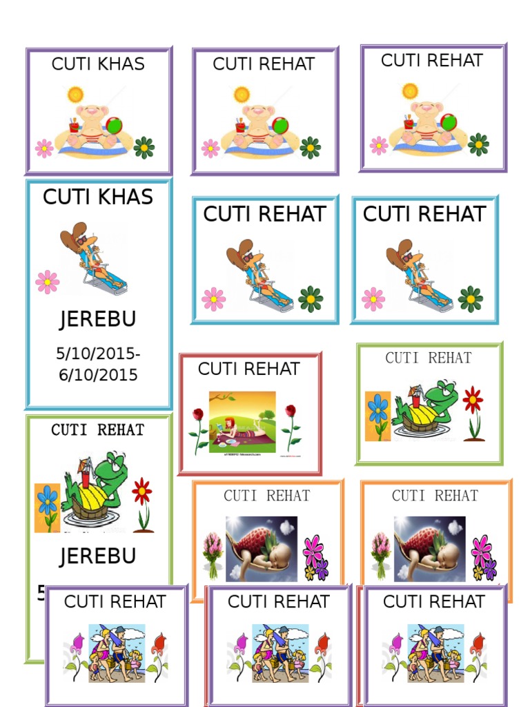 Cuti Rehat Sticker | PDF