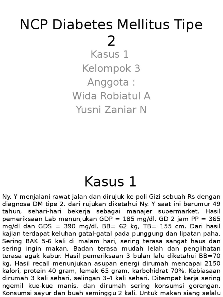 NCP Diabetes Mellitus Tipe 2 | PDF