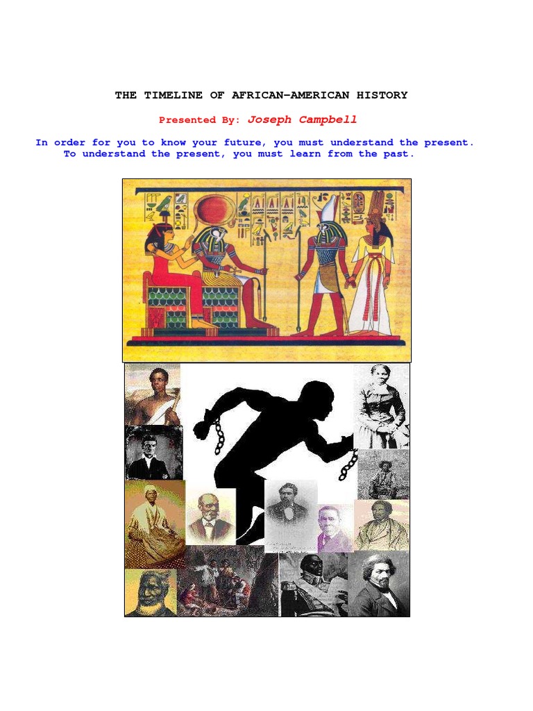 AFRICAN-AMERICAN HISTORY TIMELINE | PDF | Thebes | Slavery