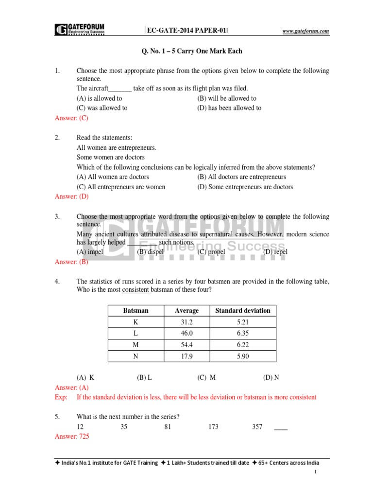 Gate 2014 Ece Pdf Diode Telecommunications Engineering