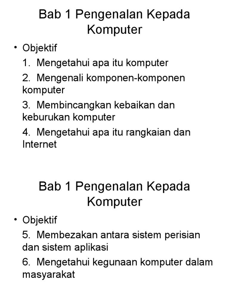 Nota Pengenalan Komputer | PDF