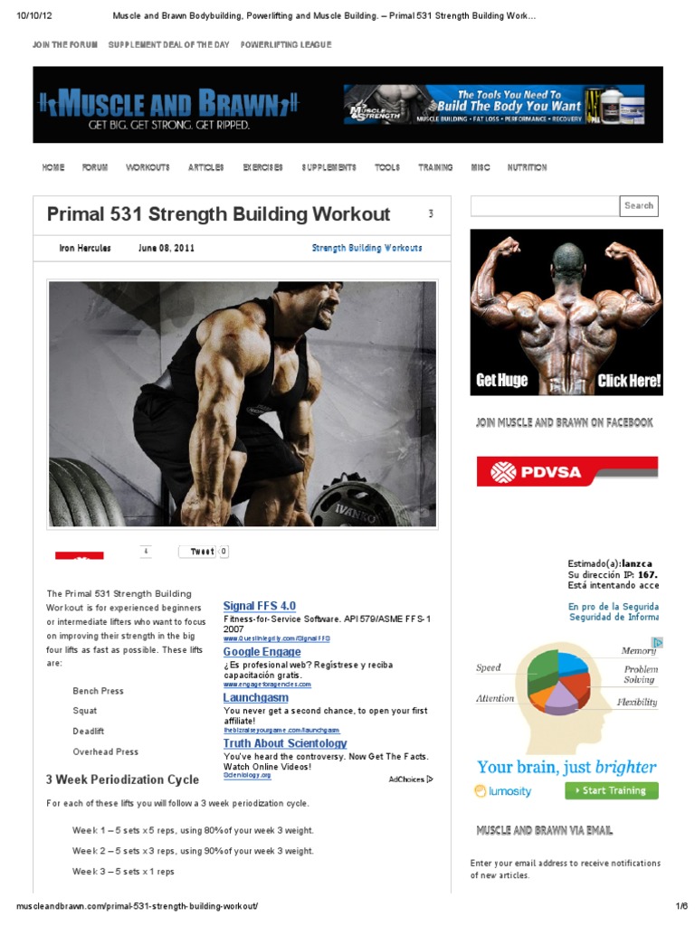 Muscle and Brawn Bodybuilding, Powerlifting and Muscle Building | PDF ...