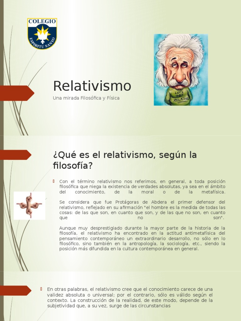Relativismo: Filosofía y Física | PDF | Relativismo | Relatividad especial