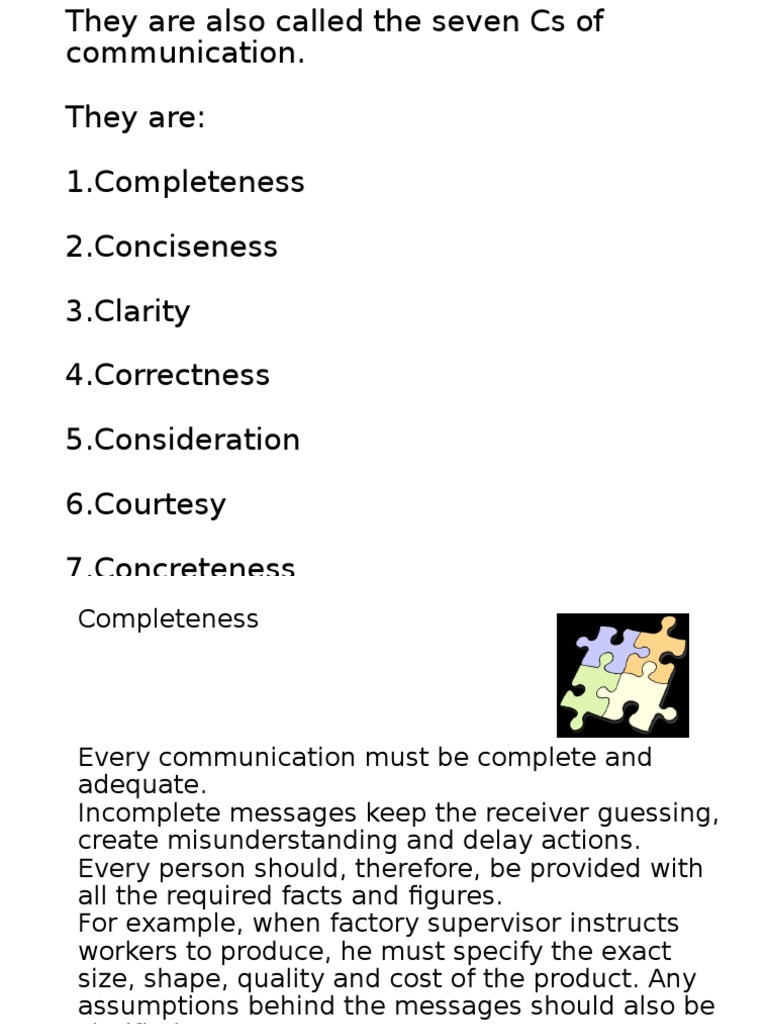 7 C's of Communication | PDF | Communication | Information