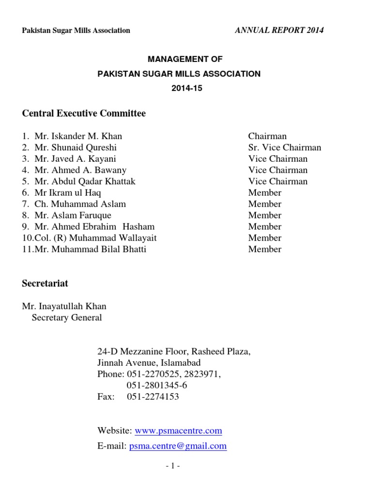 Sugar Annual Report 2014 | PDF | Sugarcane | Sugar Beet