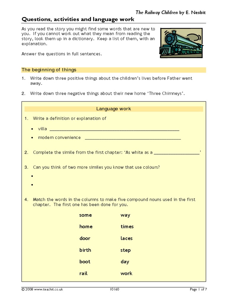 The Railway Train Children | PDF | Grammatical Tense | Verb