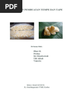Makalah Pembuatan Tape Singkong | PDF