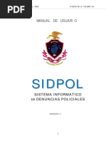 PNP. 2018. Manual SIRDIC. Denuncias Policiales. Investigación Criminal ...