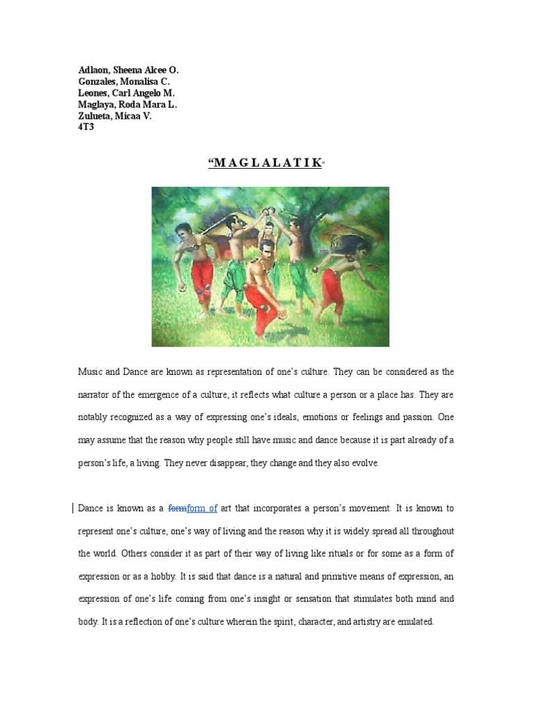 4 T 3 MAGLALATIK | PDF | Dances | Tourism