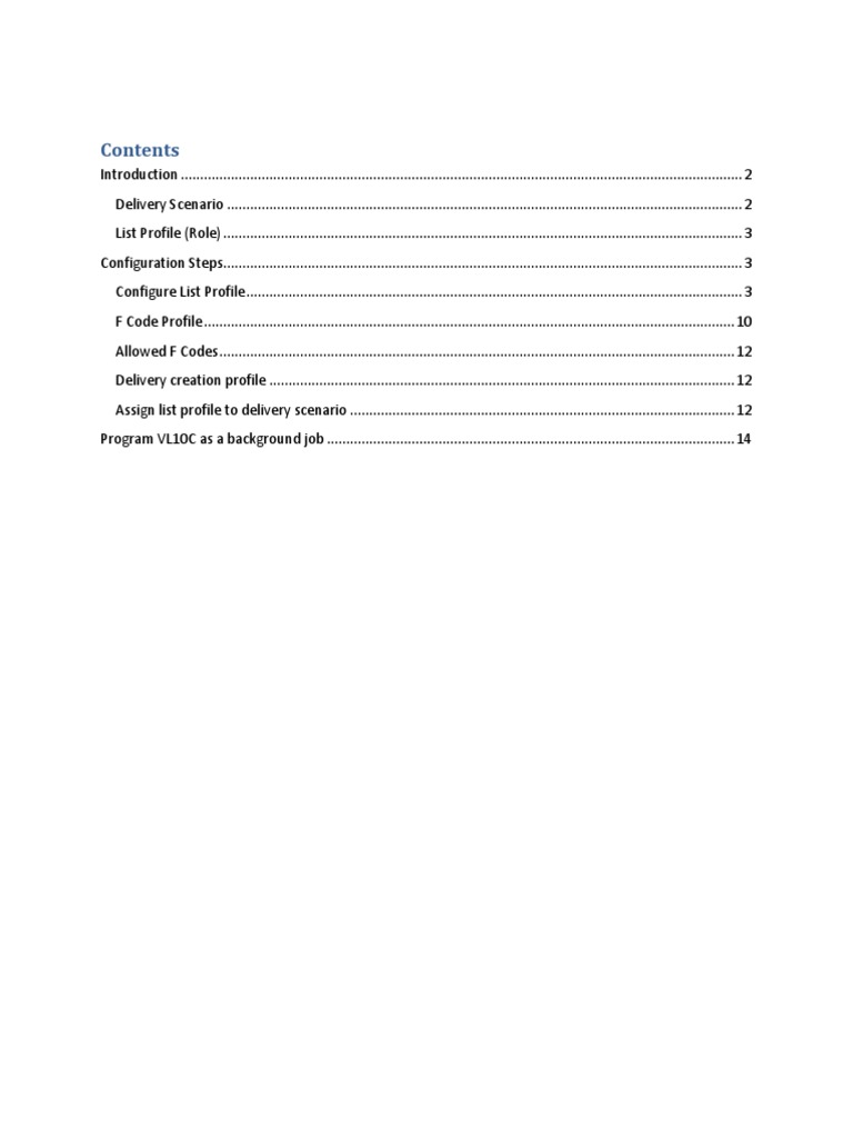 How To Configure Delivery Creation Transaction VL10X | PDF | Computer ...