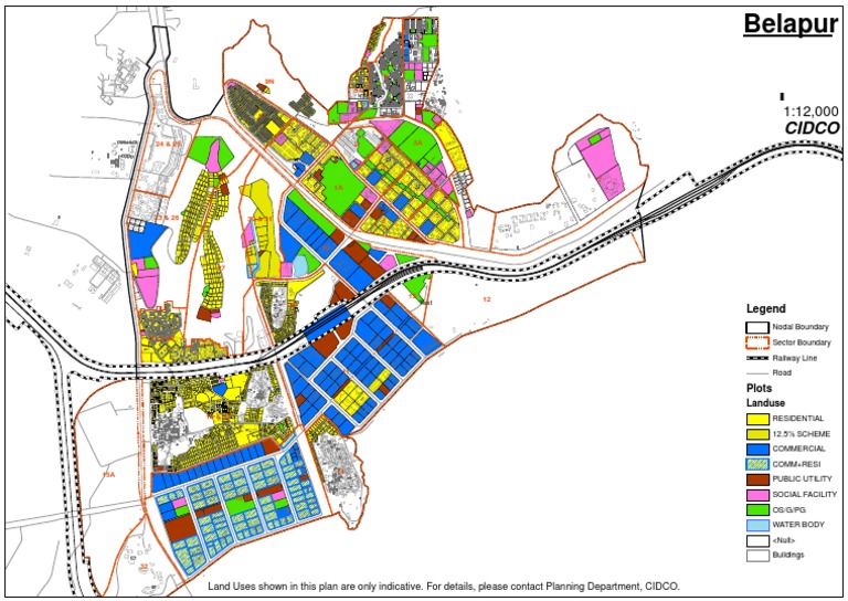 Belapur DP Plan and Land Use Map | PDF