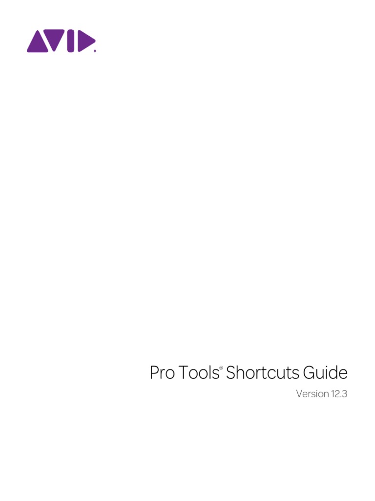 Pro Tools Shortcuts | PDF | Computer Keyboard | Human–Computer Interaction
