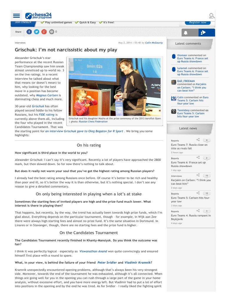 Chess24 Com | PDF | Competitive Games | Chess Competitions