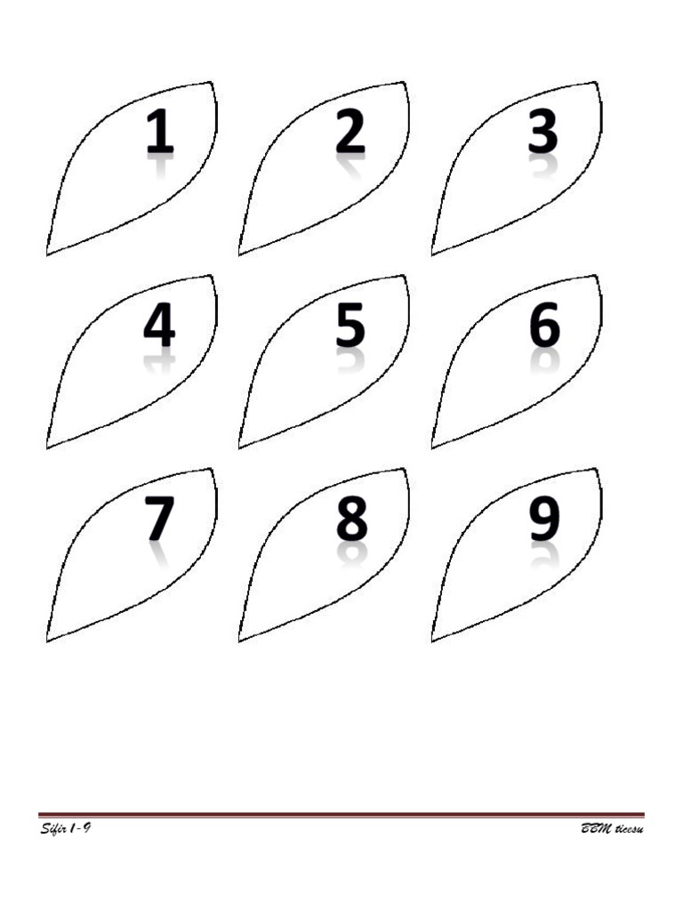 18 - Kad Sifir Kelopak Bunga + Daun - Sifir 1-9 | PDF