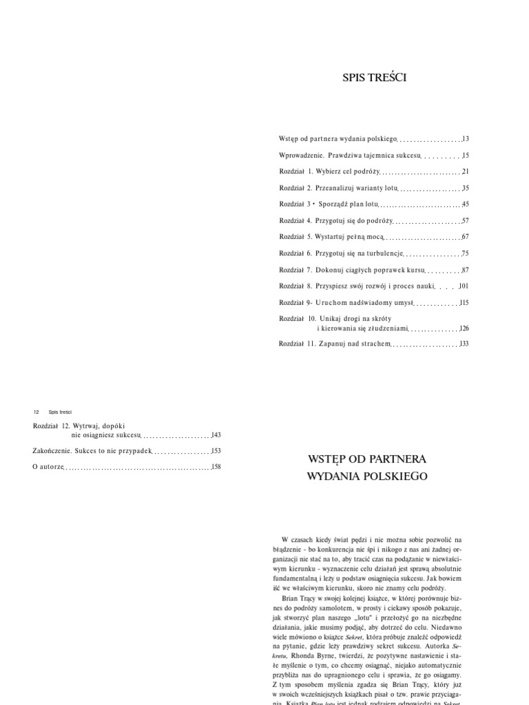 Brian Tracy - Plan Lotu | PDF