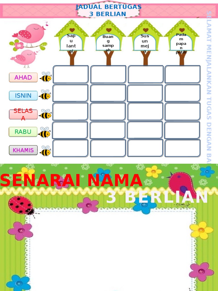 JADUAL BERTUGAS Kelas | PDF