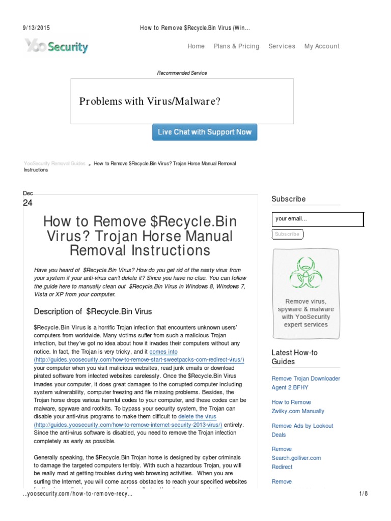 How To Remove $recycle Bin Virus | PDF | Computer Virus | Antivirus ...
