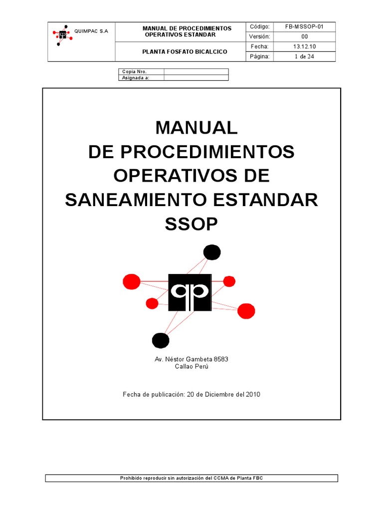 FB-MSSOP-01 Manual Procedim Operativos SS | PDF | Plaga (organismo ...