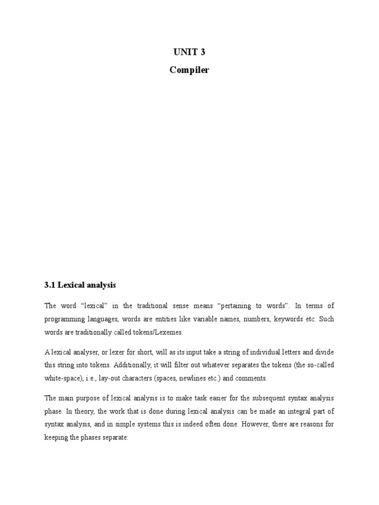 Phases of Compiler | PDF | Parsing | Compiler Phases of Compiler | PDF | Parsing | Compiler