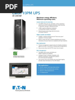 Eaton 93t Ups Datasheet | PDF | Alternating Current | Electricity