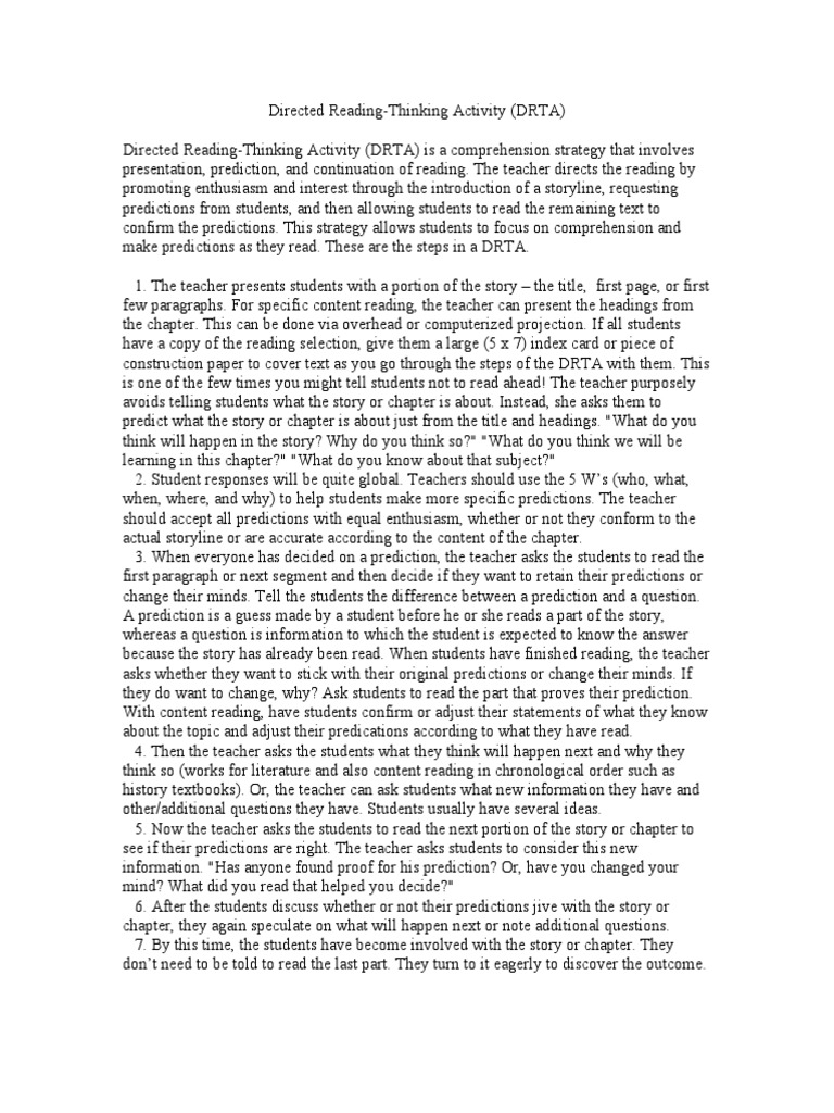 Drta | PDF | Reading Comprehension | Cognition