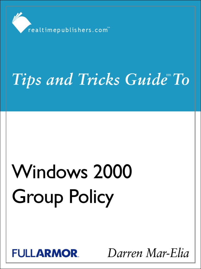 Windows 2000 Group Policy | PDF | Group Policy | Windows Registry