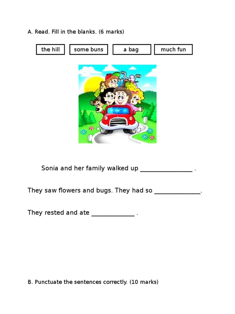 English Year 1 Exam Paper | PDF