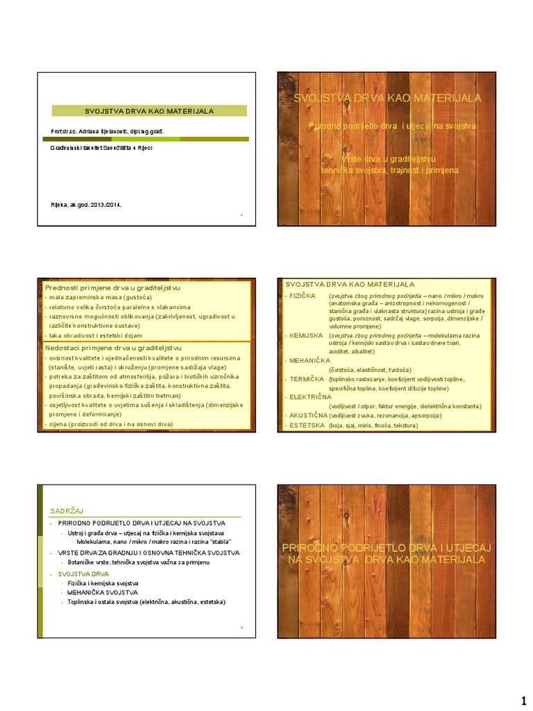 2 Svojstva Drva Kao Materijala PDF | PDF