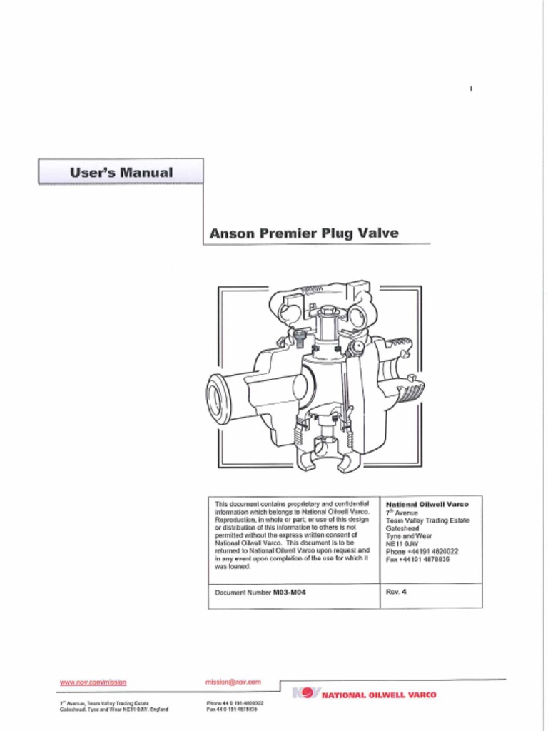 Anson Premier Plug Valve | PDF