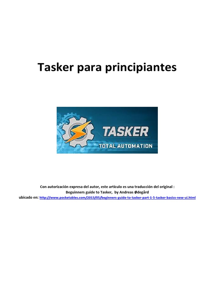 Guia Tasker PDF | PDF | Widget (Gui) | Comillas