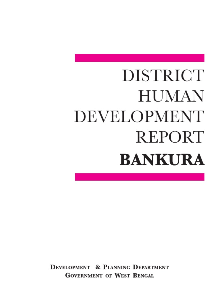 District Human Development Report Bankura 2007 | PDF | Gross Domestic Product | Agriculture