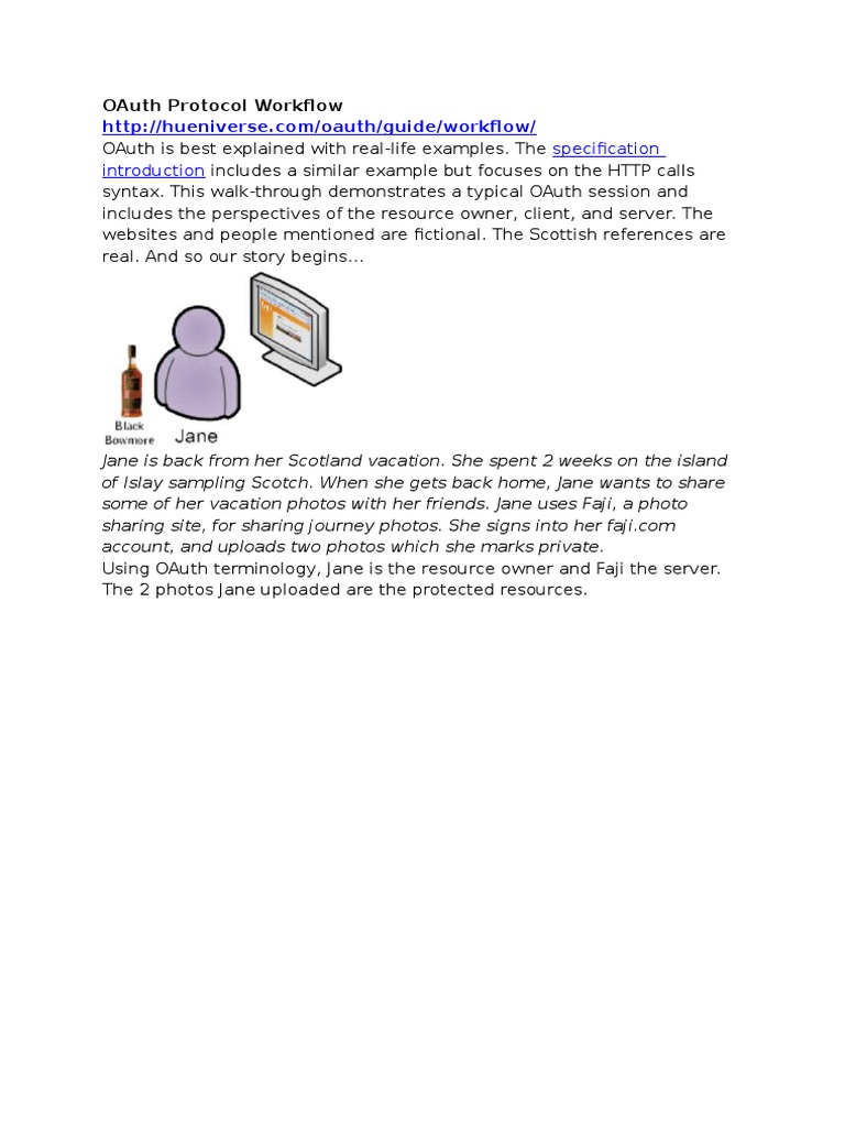 OAuth Protocol Workflow | PDF | Hypertext Transfer Protocol | Password