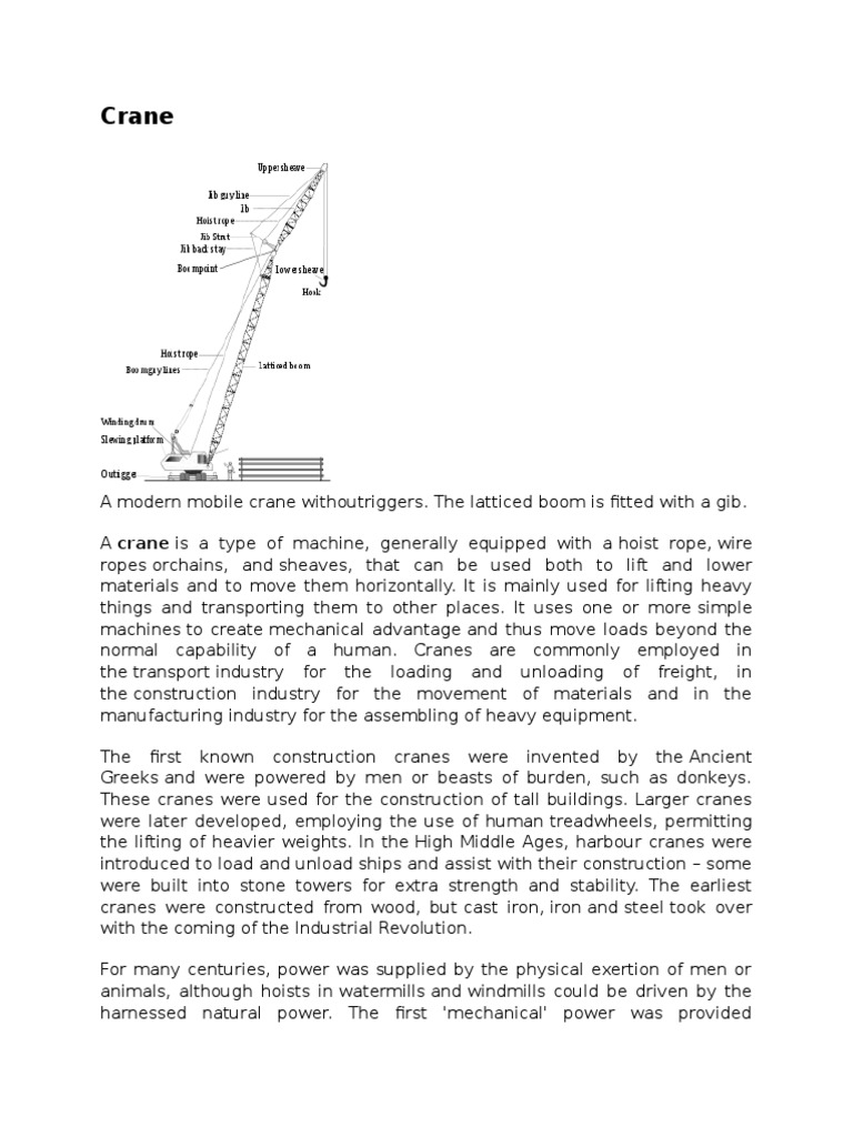 Cranes | PDF | Crane (Machine) | Industries